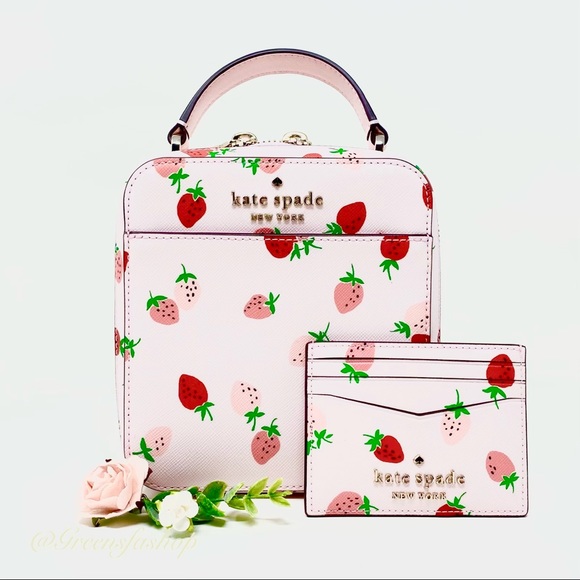 New Kate Spade strawberry vanity bag & card